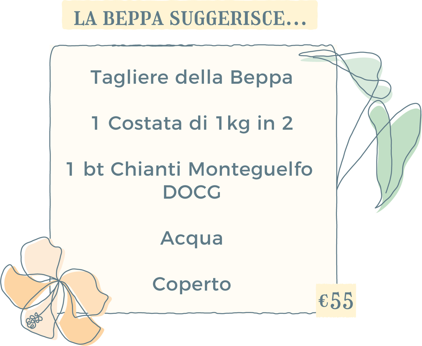 MENU – Beppa Fioraia